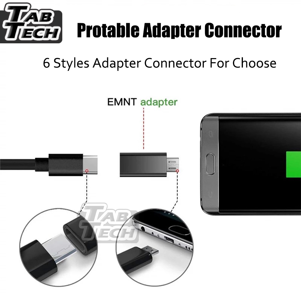 Converter Android Micro USB to Type-C Portable Adapter Connector Dongle ...