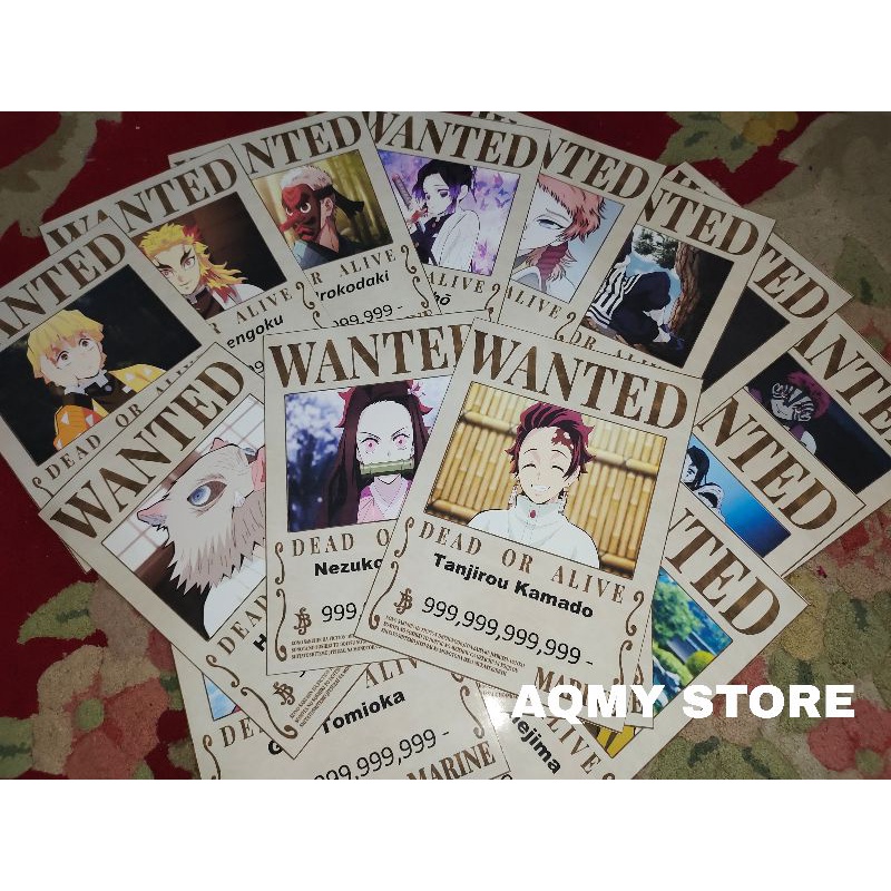 Demon Slayer Custom Wanted Poster Anime | Shopee Malaysia