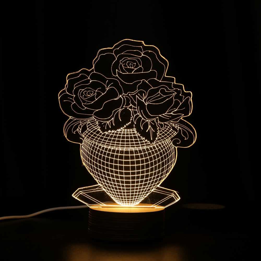 Unique Optical Illusion 3D LED Desk Lamp | Shopee Malaysia