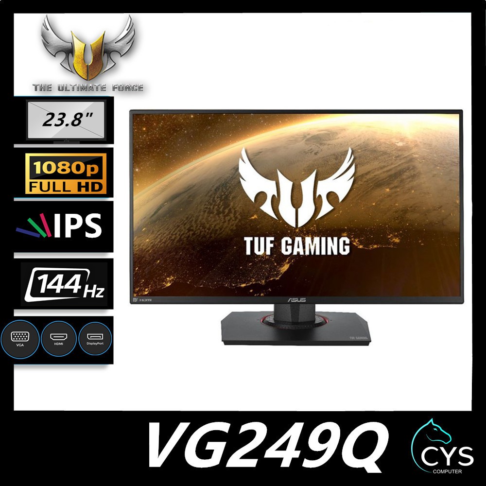 ASUS TUF GAMING VG249Q 23.8" IPS FHD 144HZ 1MS (MPRT) FREESYNC GAMING ...