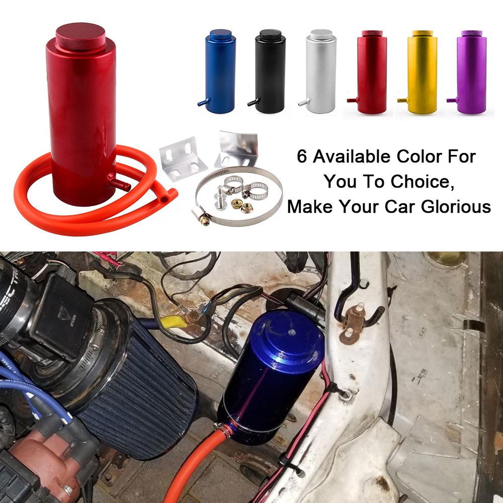 Universal Car Radiator Coolant Overflow Billet Aluminum Oil Catch Tank ...