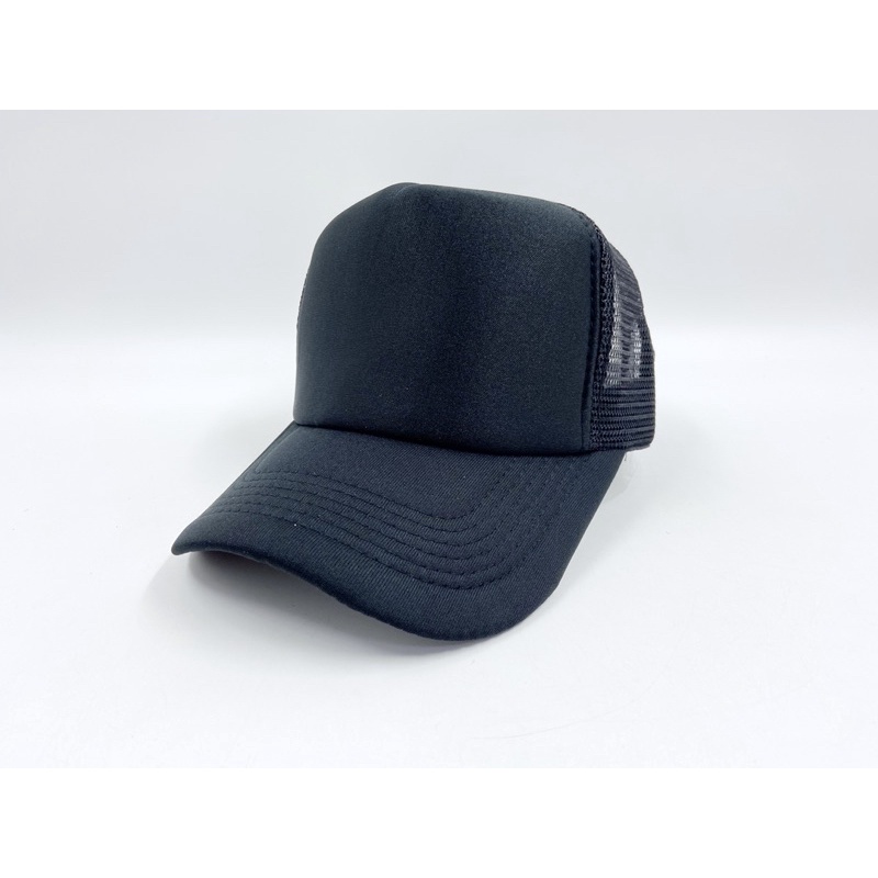 Topi Jaring Kosong Hitam Trucker Baseball Caps Plain Black Basic Cap ...