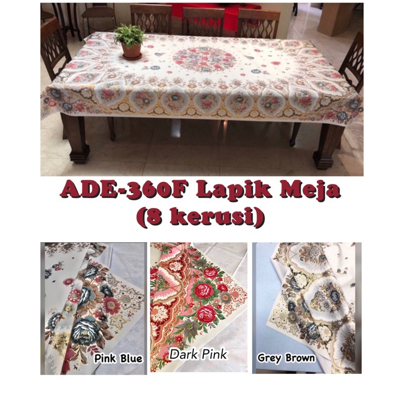 {Ready Stock}ADE-360F English Look Lapik Meja -utk meja 8 Kerusi ...
