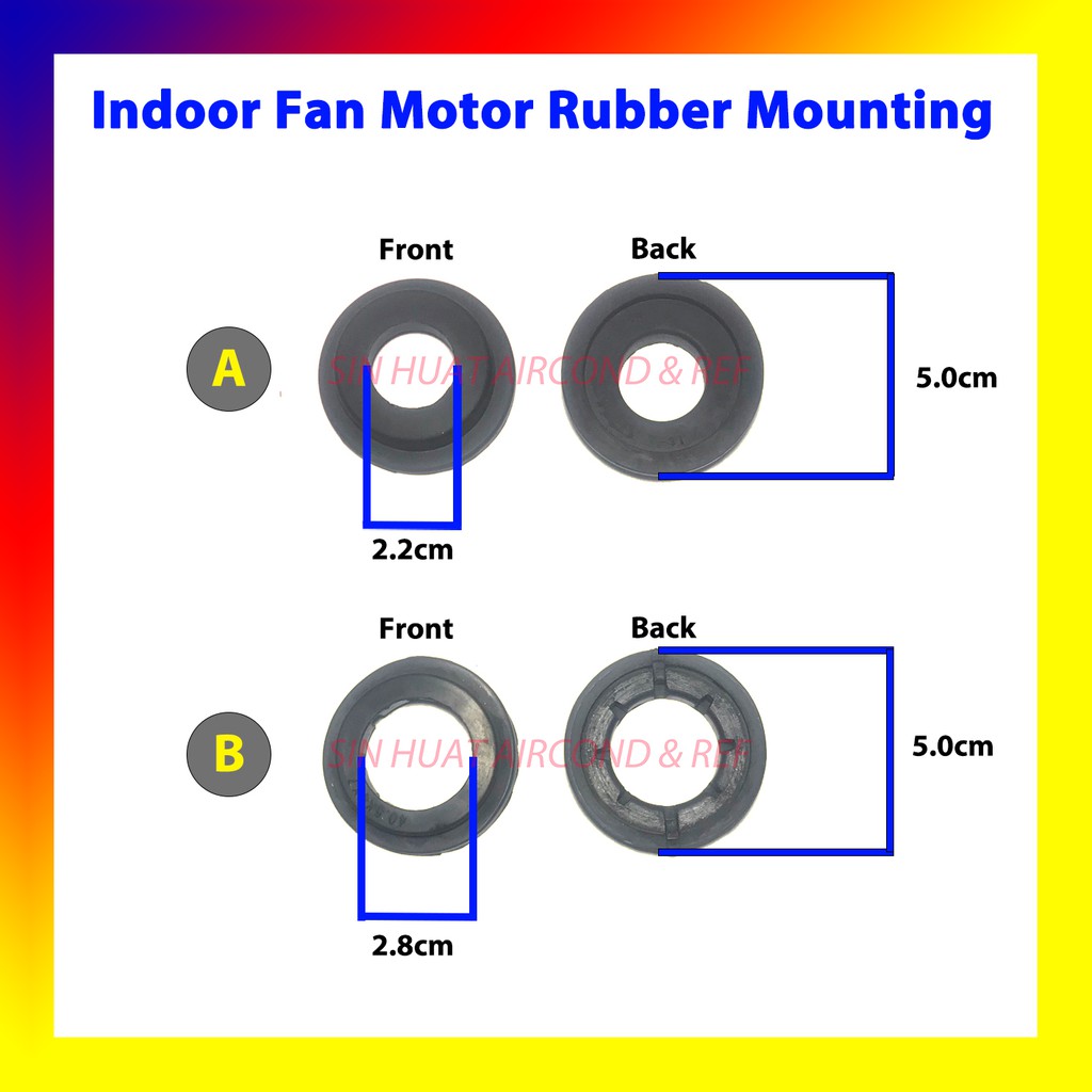 (2PCS) AIR COND INDOOR FAN MOTOR RUBBER @ AIR CONDITIONER INDOOR BLOWER ...