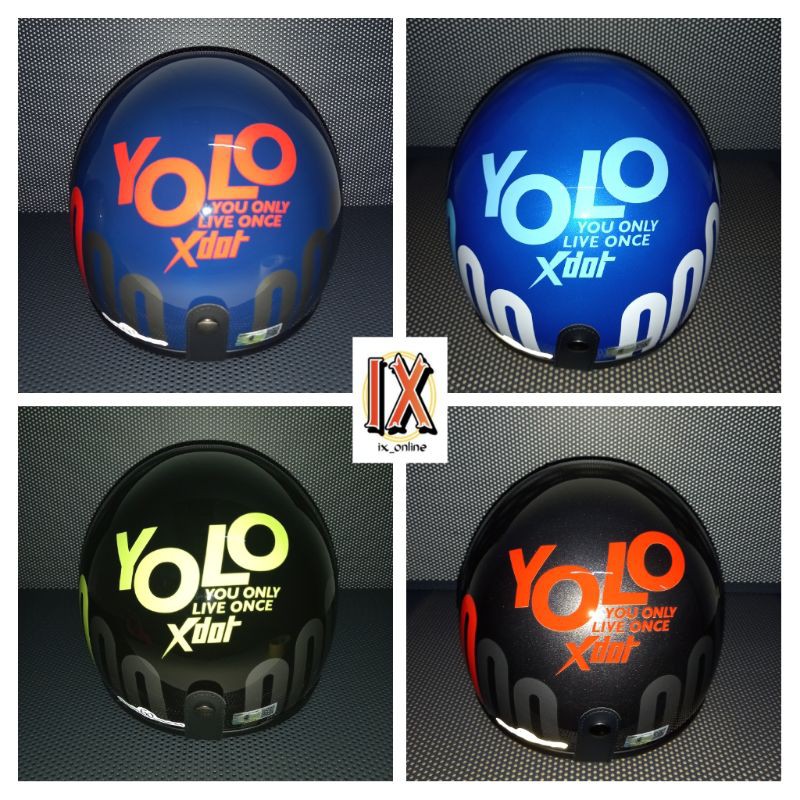 HELMET XDOT G118 YOLO WITH CLEAR VISOR | Shopee Malaysia