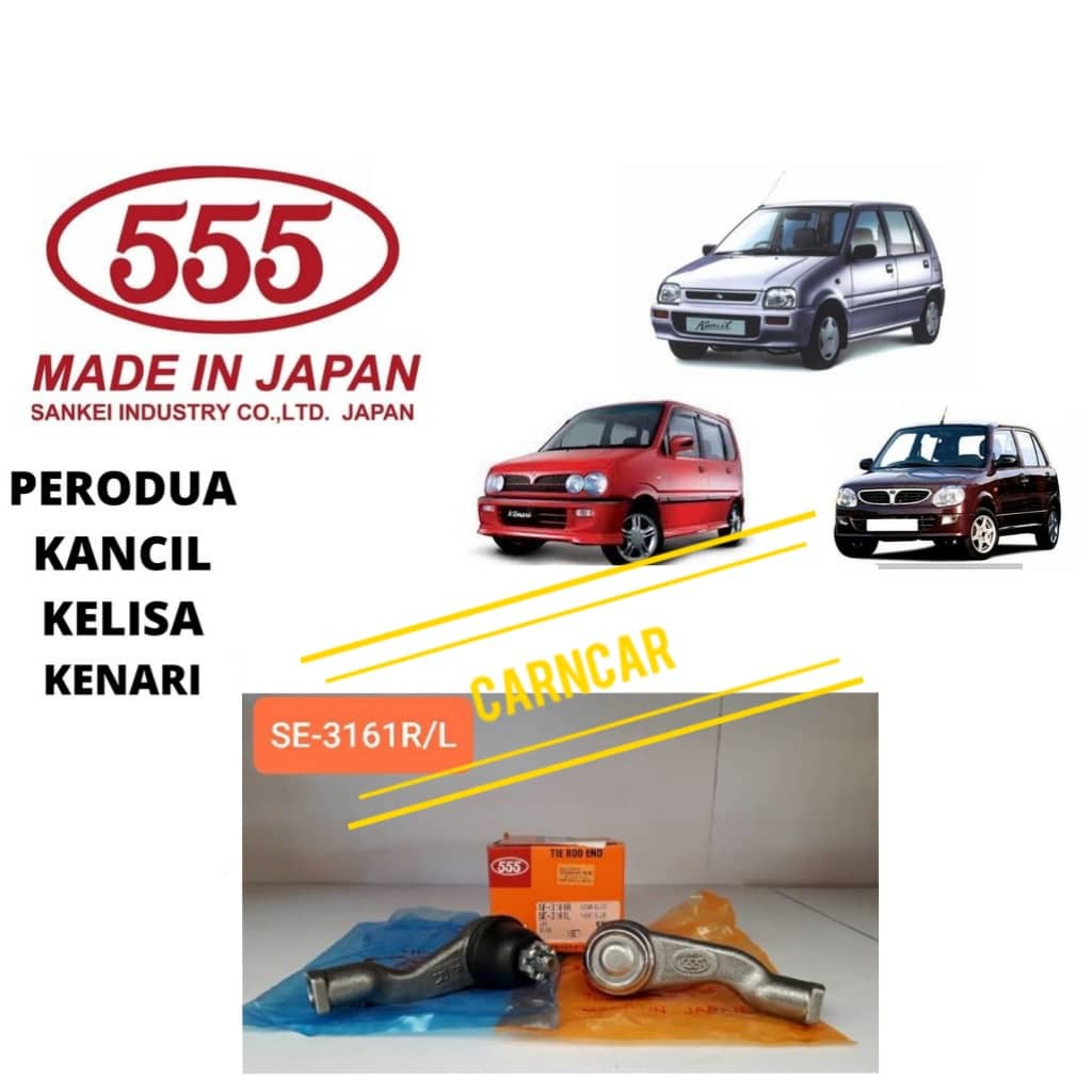 TIE ROD END (555)(JAPAN) PERODUA KANCIL,KELISA,KENARI,VIVA,G11 (1SET ...