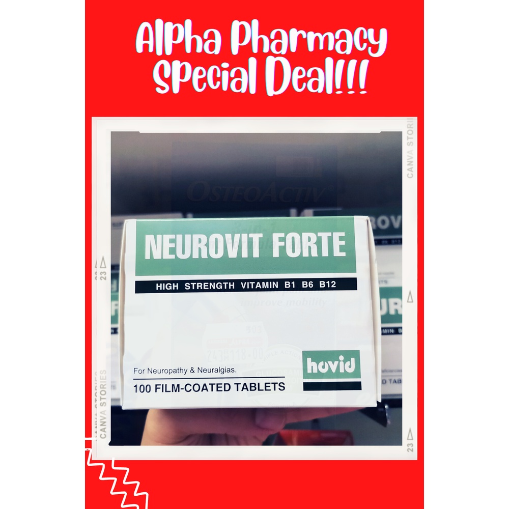 Hovid Neurovit | Neurovit Forte 100s Vitamin B1 B6 B12 | Ready Stock ...