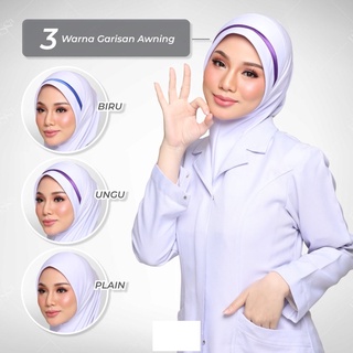 Tudung Jururawat/Line Biru/Line Kuning/Line Purple/Line Oren/Tudung ...
