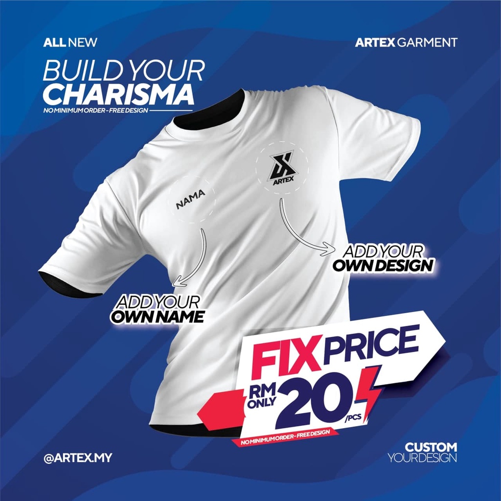 BAJU DESIGN SENDIRI !! ( LOGO + NAMA ) (COTTON) | Shopee Malaysia