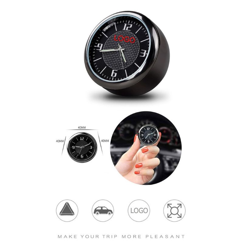 Mini Car Clock Luminous Interior Quartz Clock Jam Kereta Proton Perodua ...