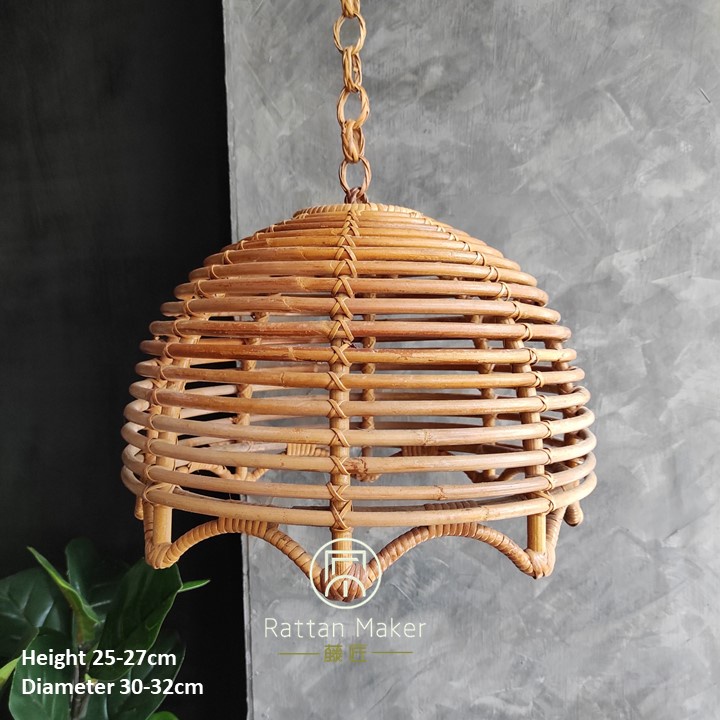 Rattan Hanging Lamp Shade / Natural Handmade / Lampu Hiasan ...