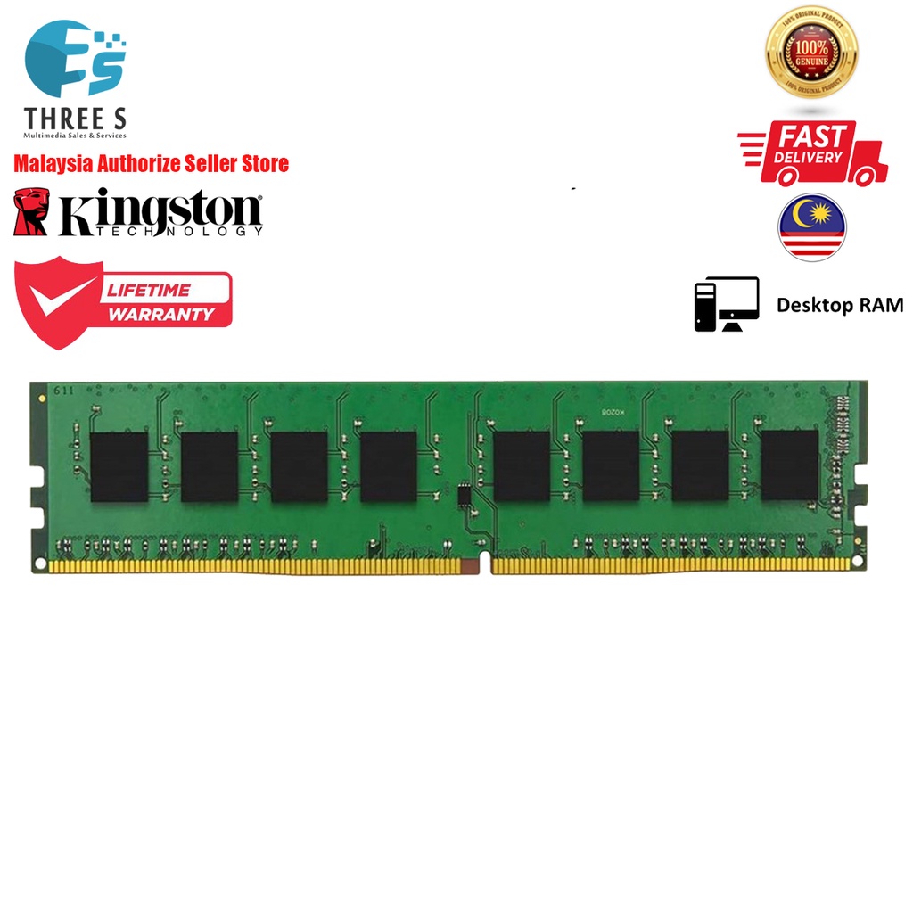 Kingston 4GB/8GB/16GB/32GB DDR 4 - 2666Mhz/3200Mhz Desktop (PC) Value ...