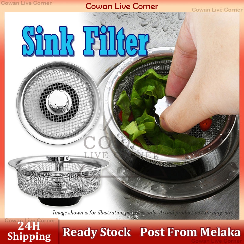 1Pcs Kitchen Sink Filter Mesh Stainless Steel Bathroom Filter Basin ...