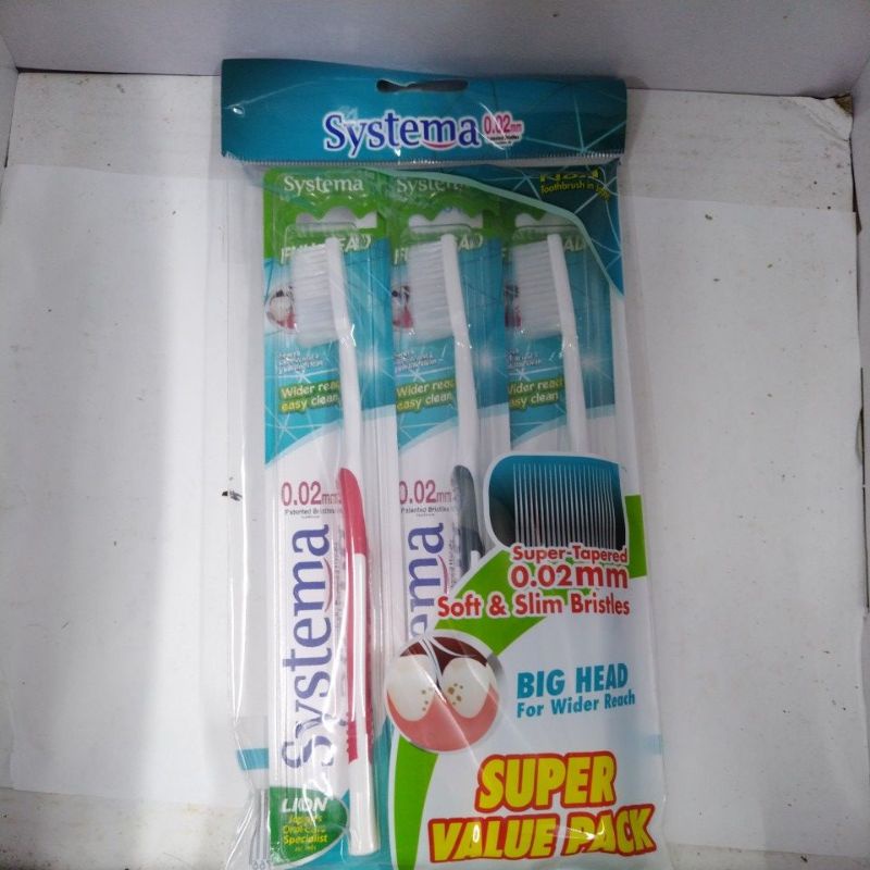 Systema Toothbrush Full Head 3pcs (Soft) | Shopee Malaysia