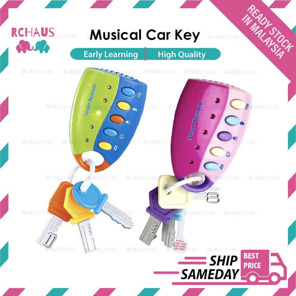 🌈HOT🌈 Musical Car Key Toy | Baby Smart Remote toys Pretend Play ...