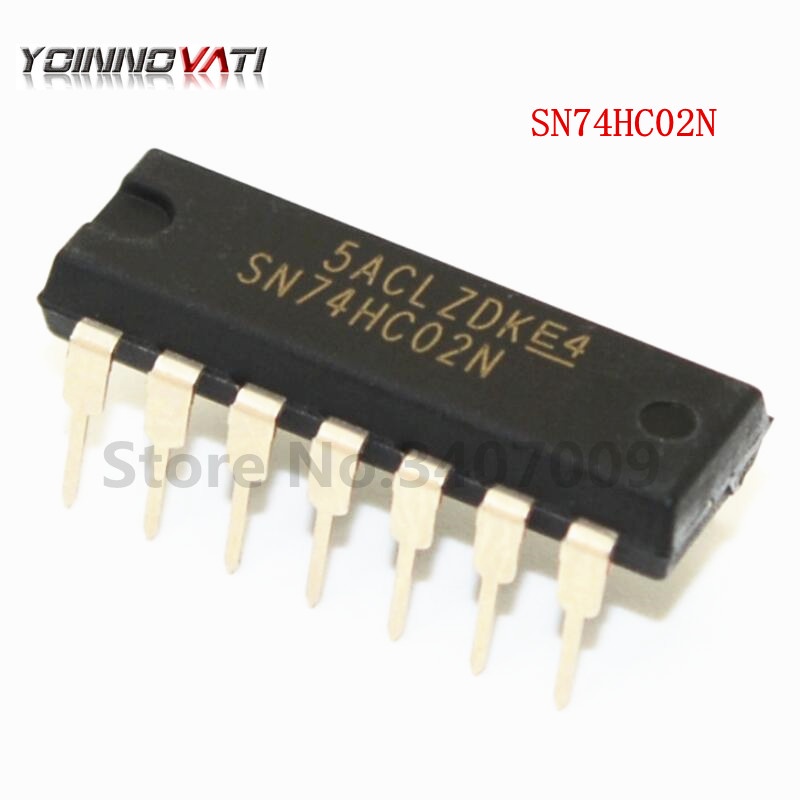10pcs 74HC02N 74HC02 SN74HC02N SN74HC02 DIP-14 Logic Gates QUAD 2-INPUT ...