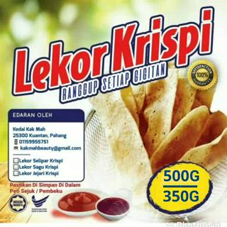 350gm Keropok Lekor Nipis Selipar Crispy Ikan Kerisi Family Snack Chip ...