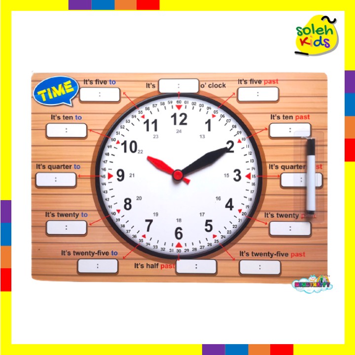 Jam Belajar Kanak-kanak Lets Learn Time belajar melihat masa jam minit ...
