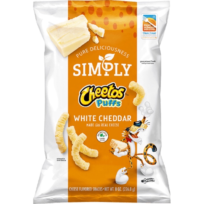 Simply Cheetos Puffs White Cheddar Cheese Flavored Snack 226.8g ... Simply Cheetos Puffs White Cheddar Cheese Flavored Snack 226.8g ...