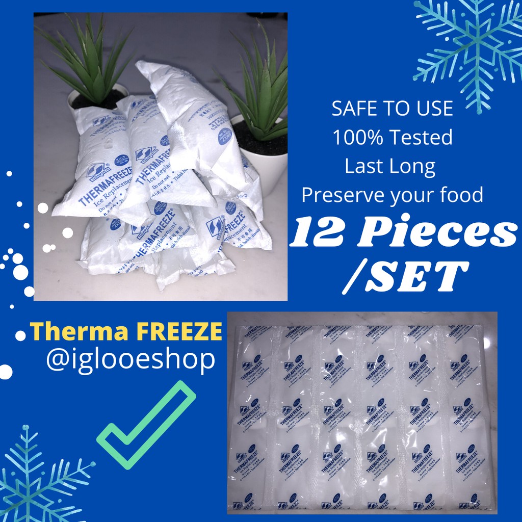 Reusable Ice Pack / Ice Replacement [ThermaFreeze] SET OF 12 | Shopee ...