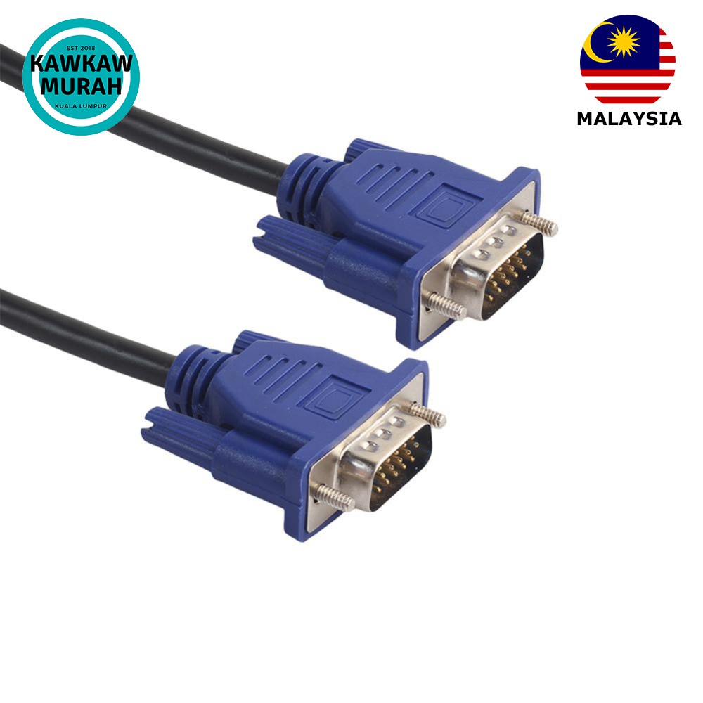 VGA/RGB Display Cable 15pin Male To Male | Shopee Malaysia