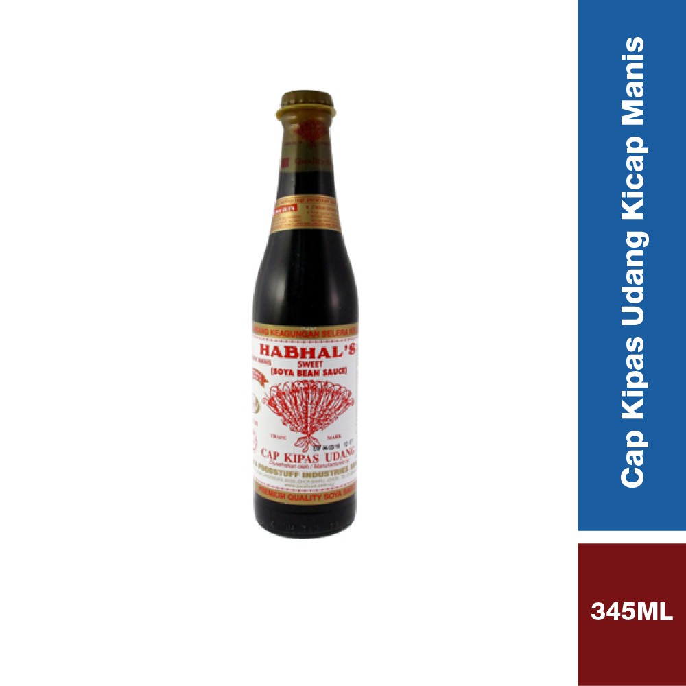 Habhal's Cap Kipas Udang Sweet Soya Bean Sauce / Kicap Manis 345ml ...