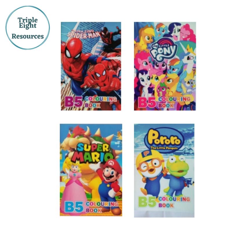 Buku Mewarna Kartun Kids Cartoon Colouring Book Coloring Activities ...
