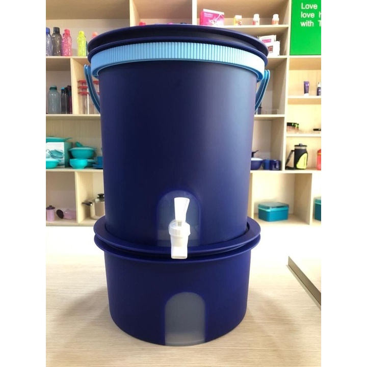 Tupperware Water Dispenser 14.5L / Blue / Full Set / Canister 7L (1 pc ...