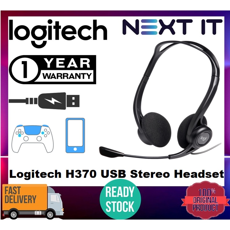 Logitech H370 USB Computer Headset (Logitech Malaysia Stock With Local ...