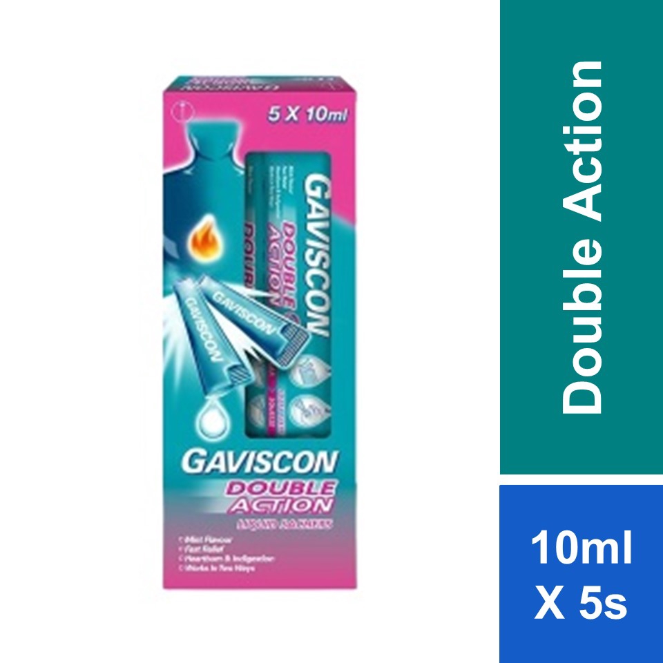Gaviscon Double Action Liquid Sachets 10ml x 5s | Shopee Malaysia