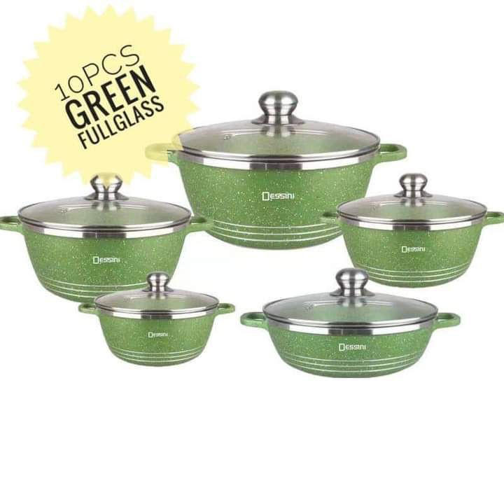 10 Dessini Italy Non Stick Ceramic Coating Cooking Pot Set DESSINI POT ...