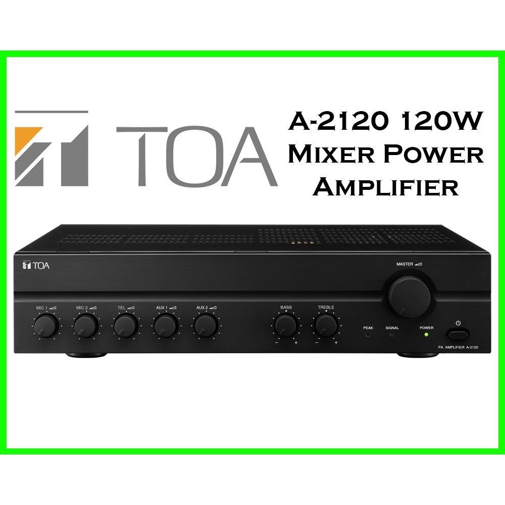 TOA Amplifier A-2120 120Watt Mixer Power Amplifier H Version (A2120 ...