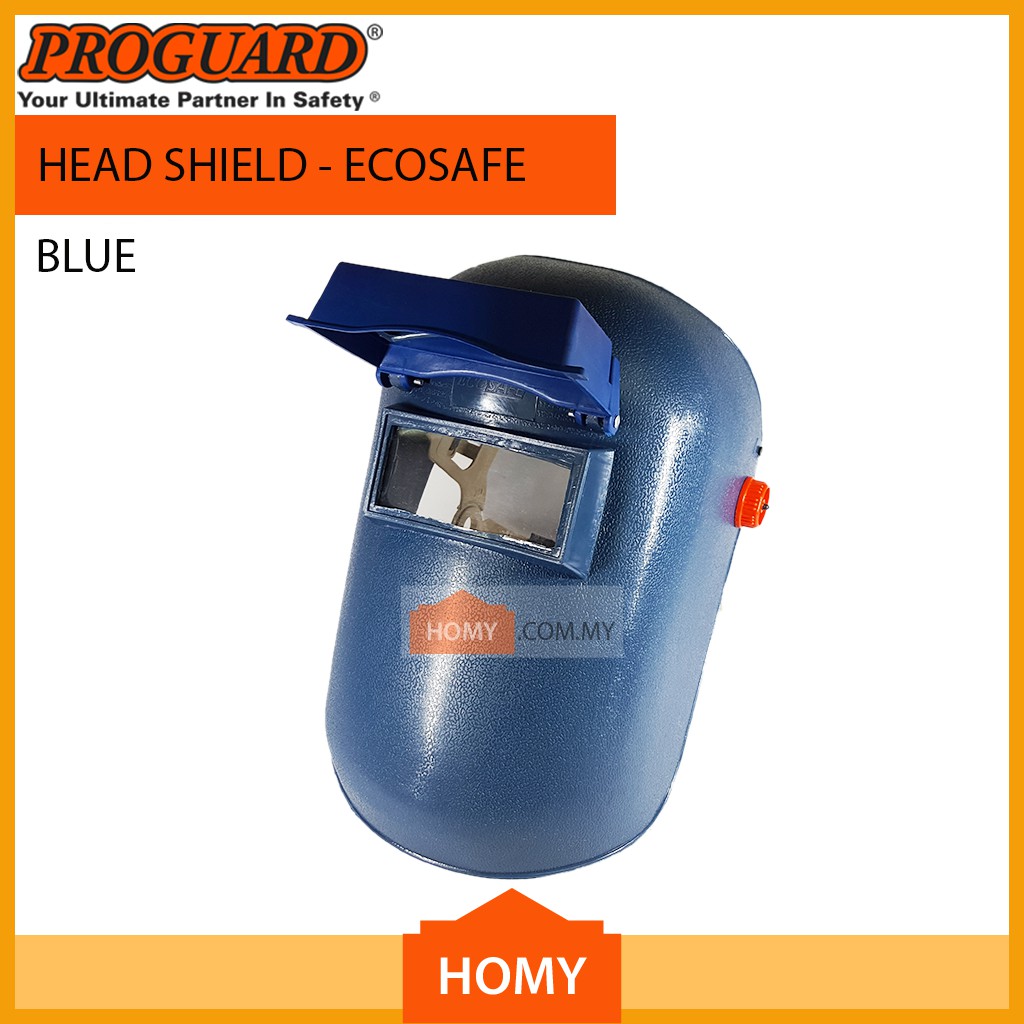 [Assembled] PROGUARD Welding Head Shield (Blue) with Lens | Shopee Malaysia