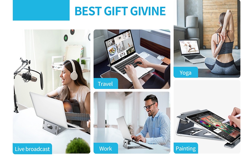 OATSBASF L08 4 In 1 PC Vertical Laptop Stand Upright Computer Storage ...