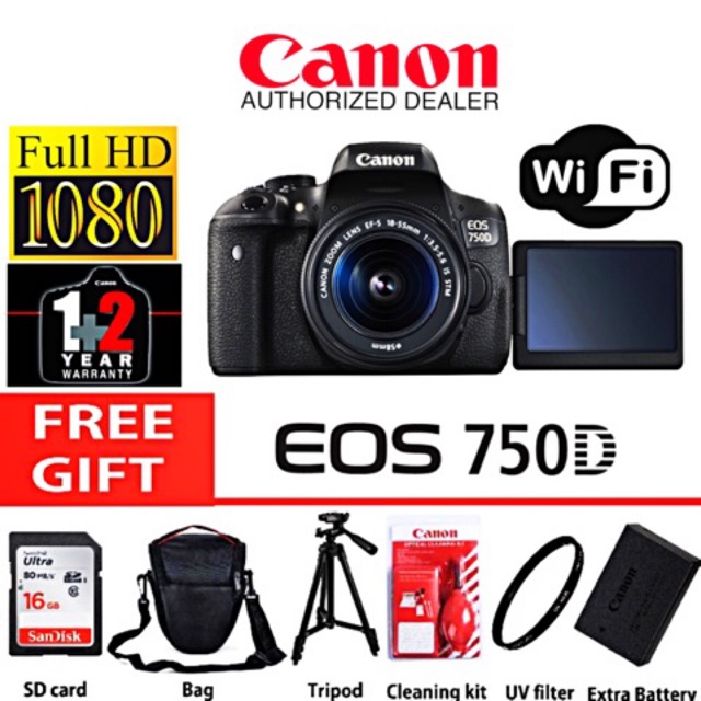 Canon EOS 750D Price in Malaysia & Specs - RM2350 | TechNave