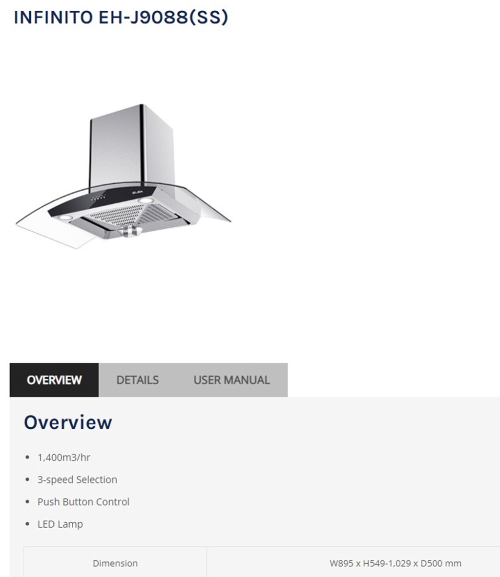 ELBA INFINITO PACKAGE HOB & HOOD EH-J9088(SS) EGH-G8522G EGH-M8442G(BK) | Shopee Malaysia