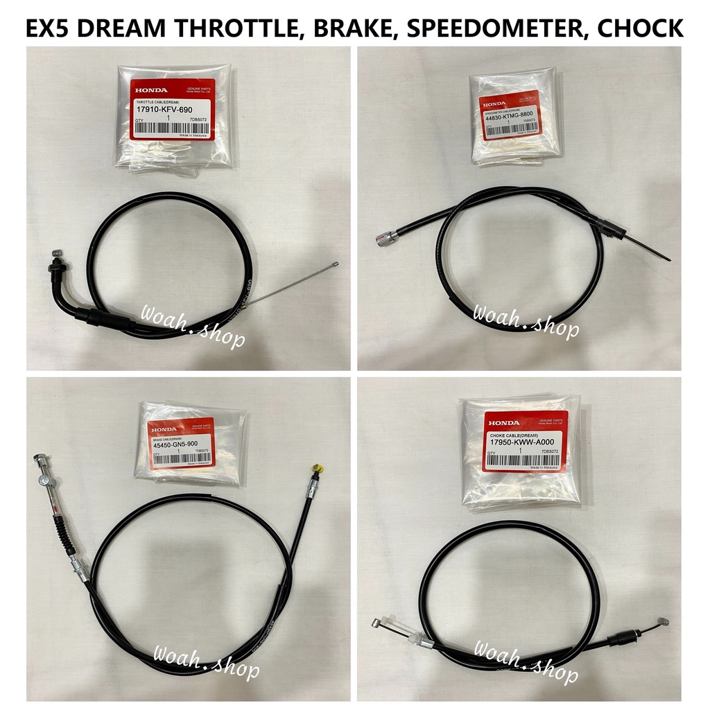 HONDA EX5 DREAM THROTTLE CABLE / BRAKE CABLE / SPEEDOMETER CABLE ...