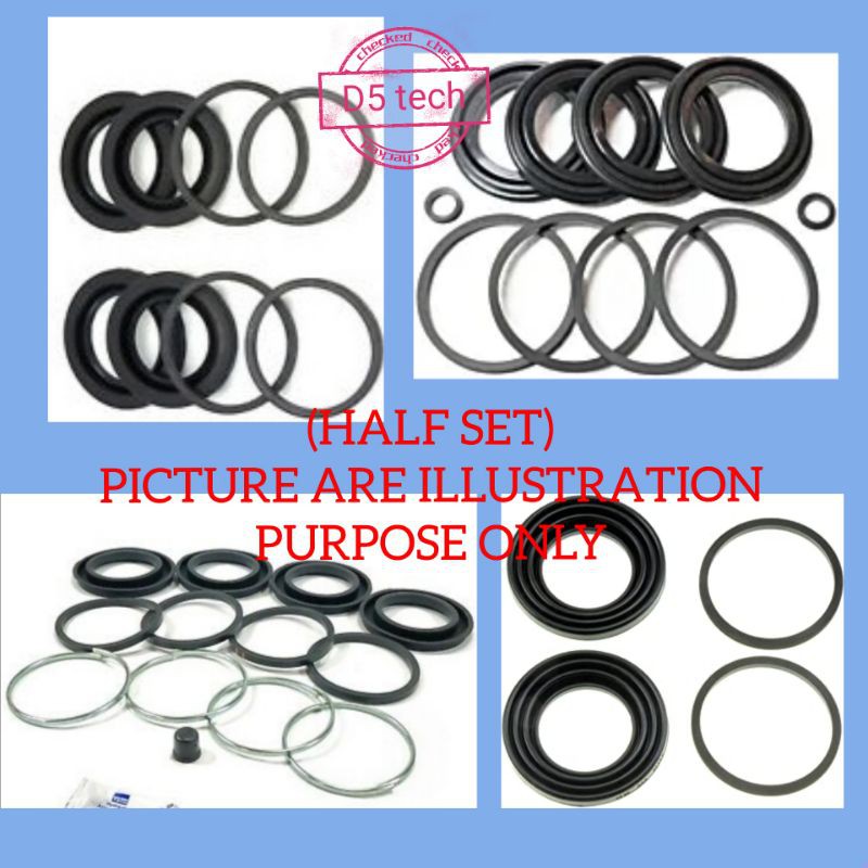 Toyota harrier acu30 mcu30 front & rear caliper disc brake seal repair ...