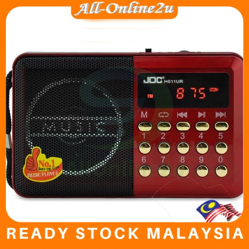 JOC radio rechargeable portable fm usb / sd card radio JOC 011 with ...