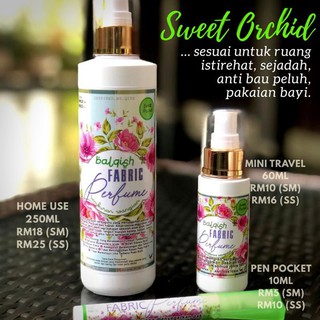 Balqish Fabric Perfume Spray Penyembur Pewangi Bau Hapak Masam Dalam ...