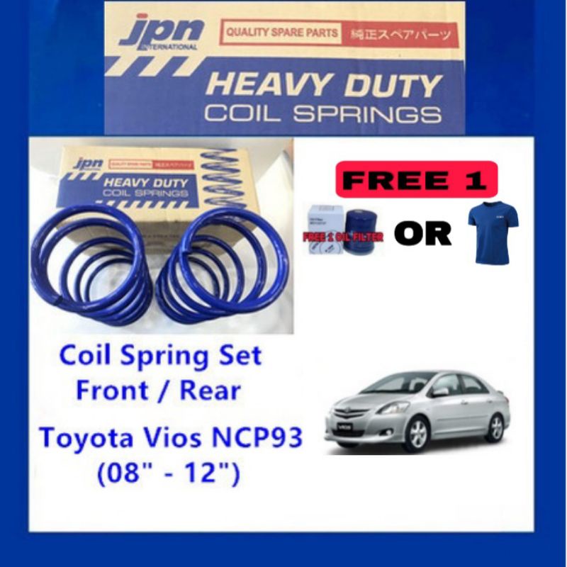 JPN TOYOTA VIOS NCP93 FRONT / REAR COIL SPRING 1PAIR STANDARD HIGHT ...