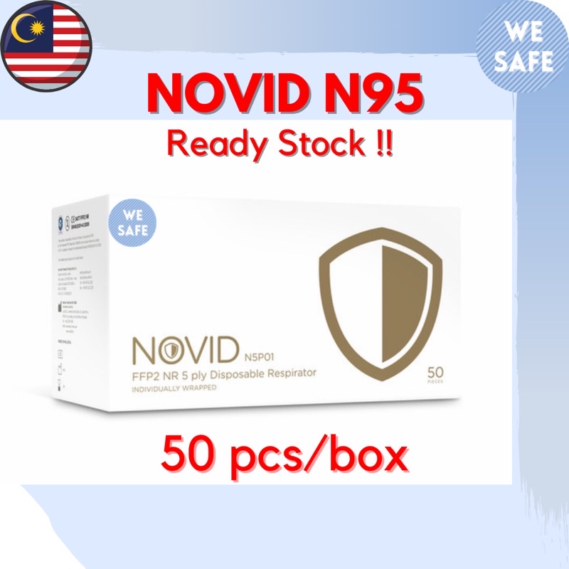 Novid N95 5-Ply Medical Face Mask Ready Stock (Individual Pack) 50Pcs ...
