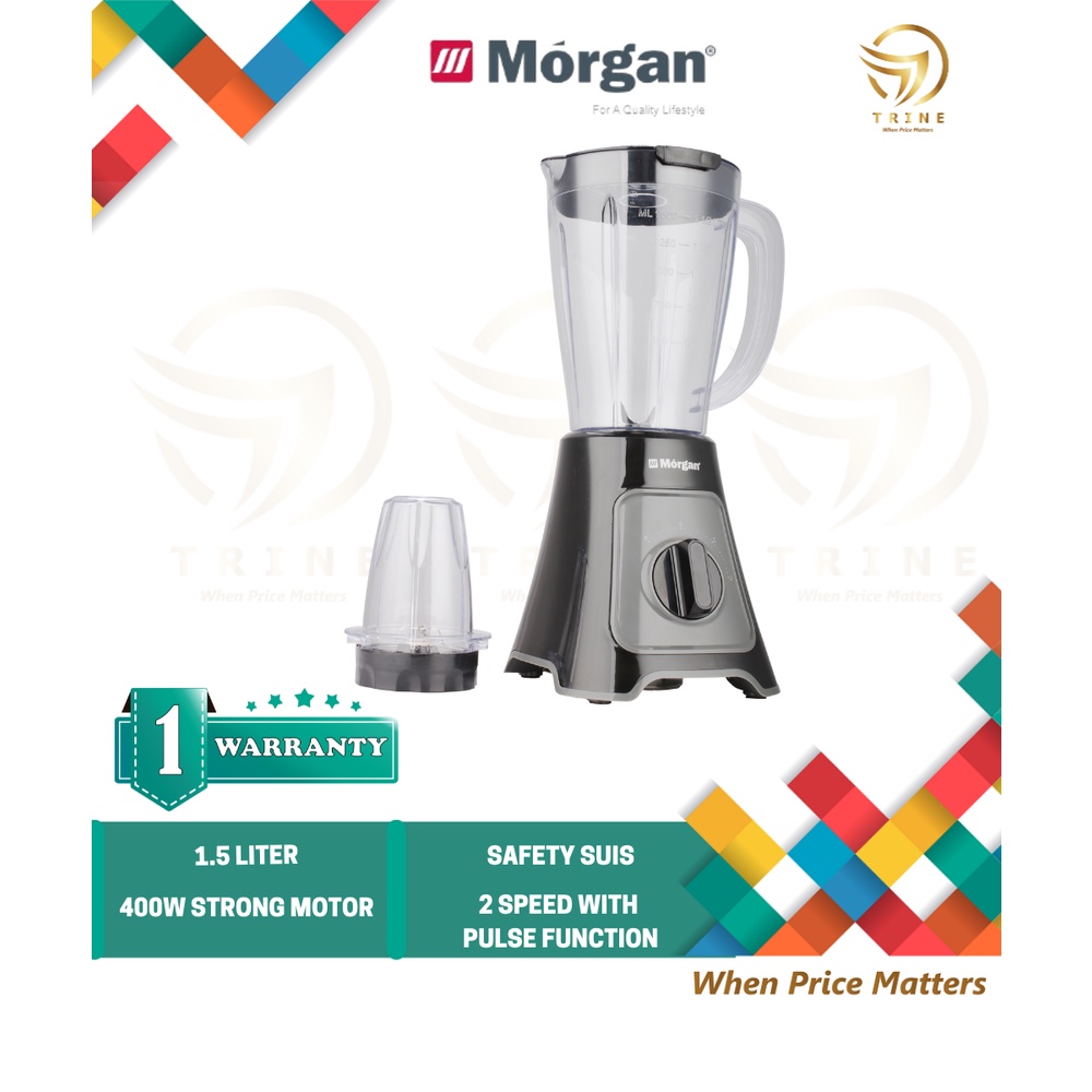 MORGAN BLENDER WITH GRINDER 1.5L (400W) MBL-401WG MBL401WG | Shopee ...