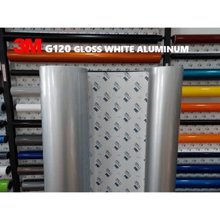 3M 1080 G120 GLOSS WHITE ALUMINUM Premium Car Wrap Vinyl Film BIKE ...