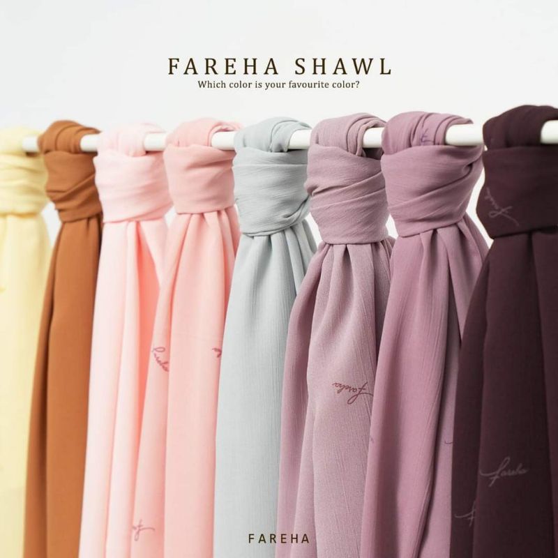 Shawl Plain Fareha Ironless | Shopee Malaysia