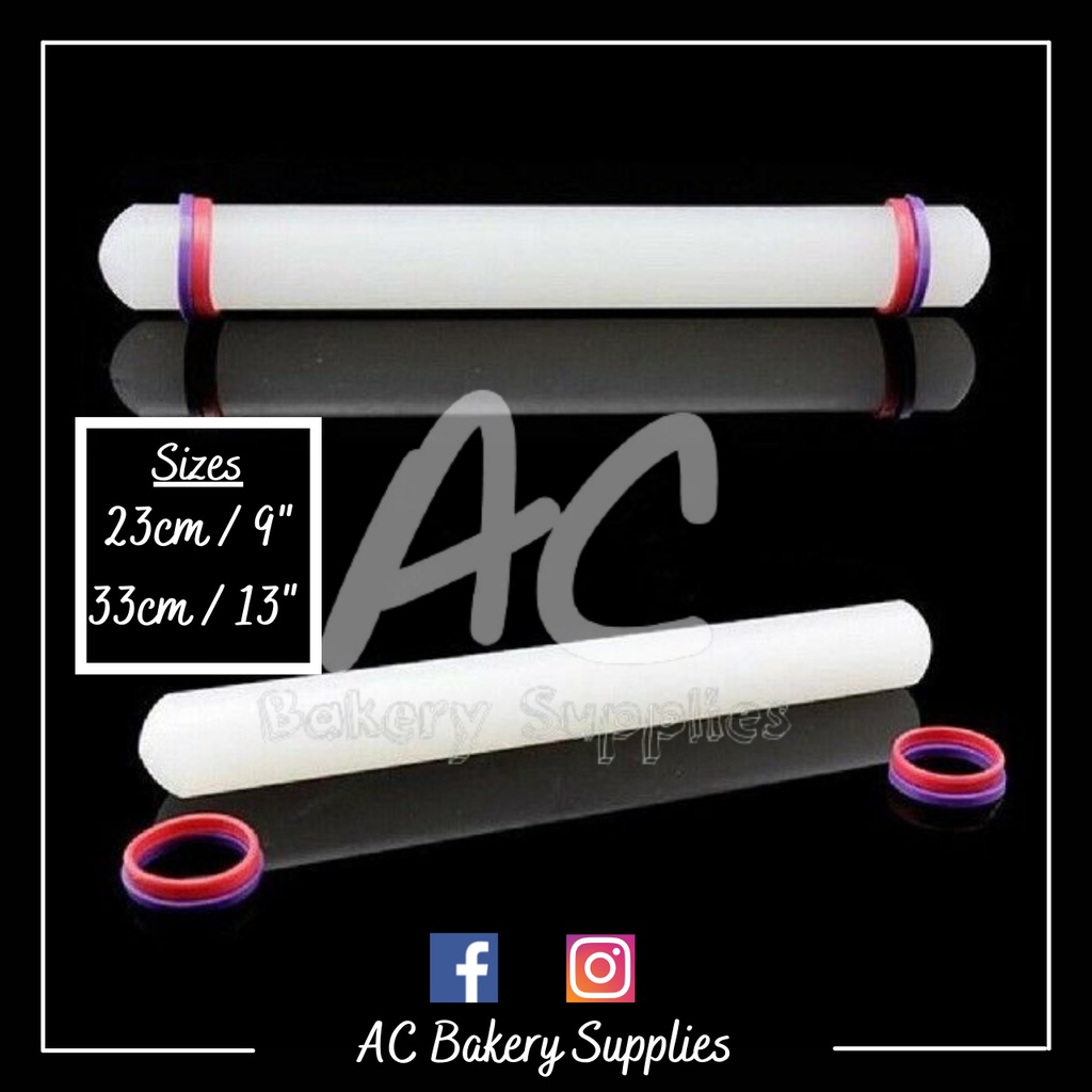 [READY STOCK] Fondant Rolling Pin 23cm / 33cm Roller Penggelek Doh Gula ...