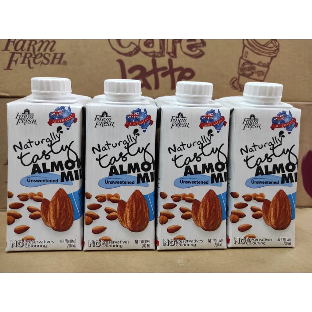 FARM FRESH UHT UNSWEETED ALMOND MILK 200ML*24 | Shopee Malaysia
