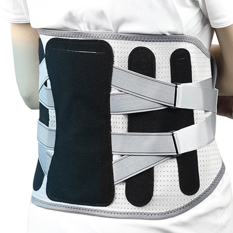 Newest Widen Steel Keel Waist Back Pain Brace Spine Support Lumbar ...