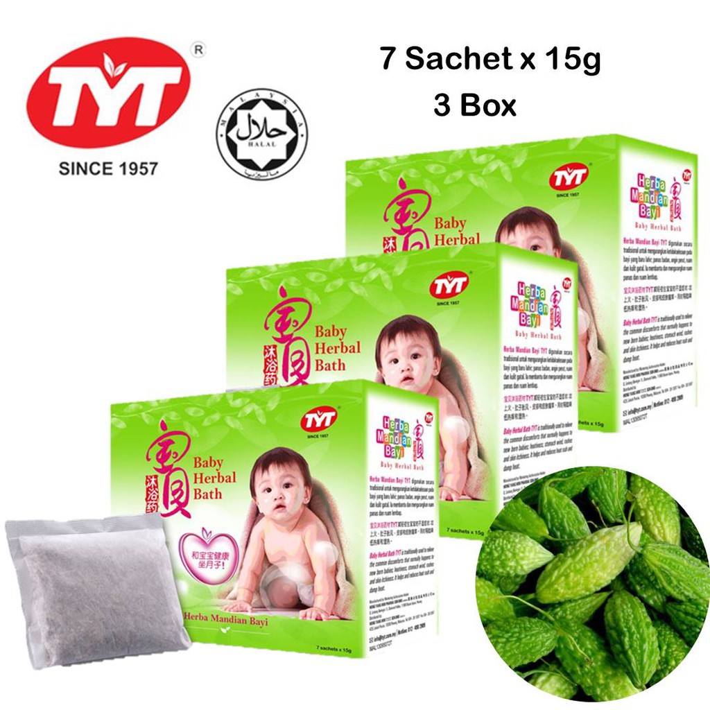 TYT Traditionally Baby Herbal Bath (7 Sachets x 15g) reduce jaundice ...