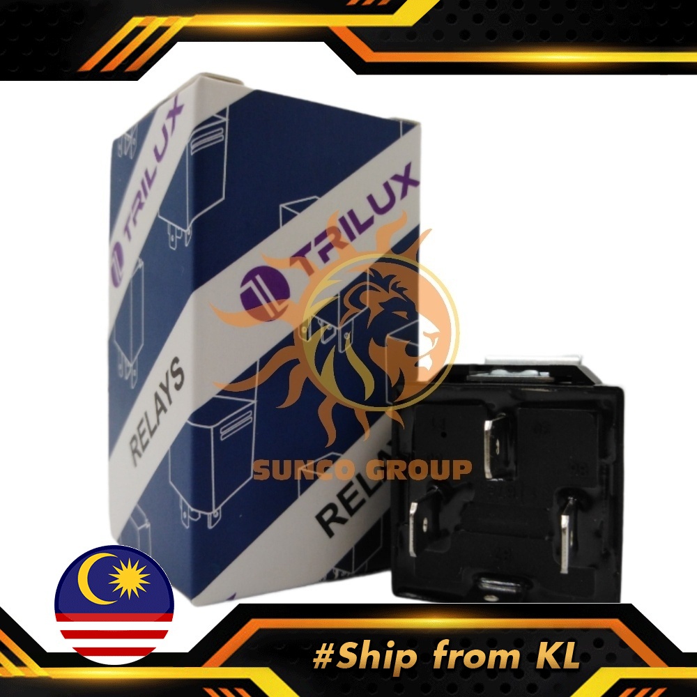 12V 12Volt 40A Auto Automotive Relay Socket 40 Amp 4 Pin Relay | Shopee ...